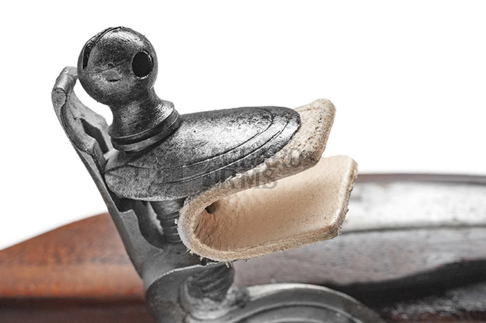 Leather flint clamp: Saguaro-Arms.com