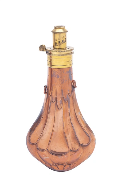 Old English Sykes Patent Powder Flask: Saguaro-Arms.com