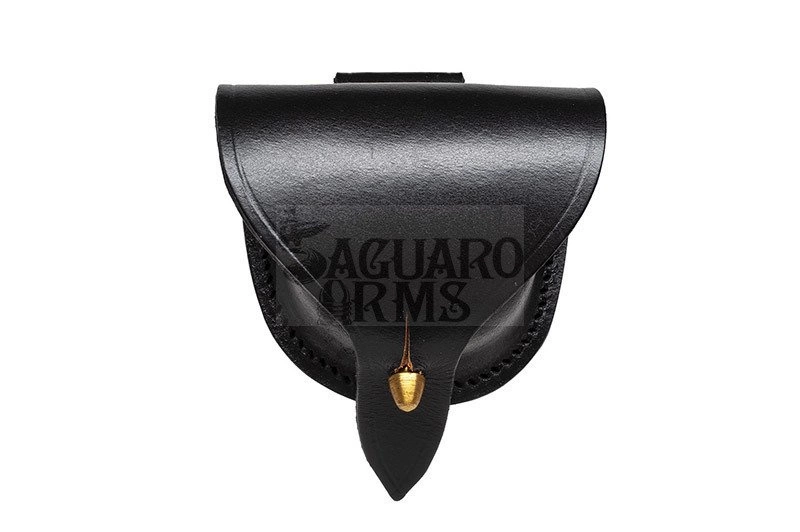 Black leather caps box -single loop: Saguaro-Arms.com