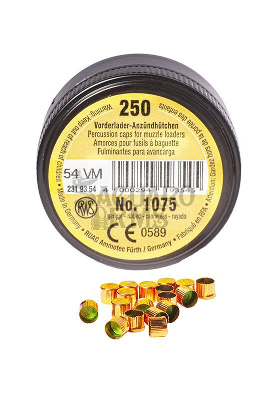 Percussion caps RWS No1075 - 250pcs: Saguaro-Arms.com